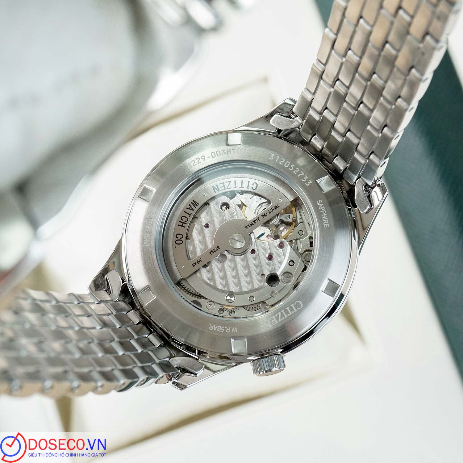 Citizen NH9130-84A: Đồng hồ cơ Automatic với vị trí lộ tim và núm chỉnh ...