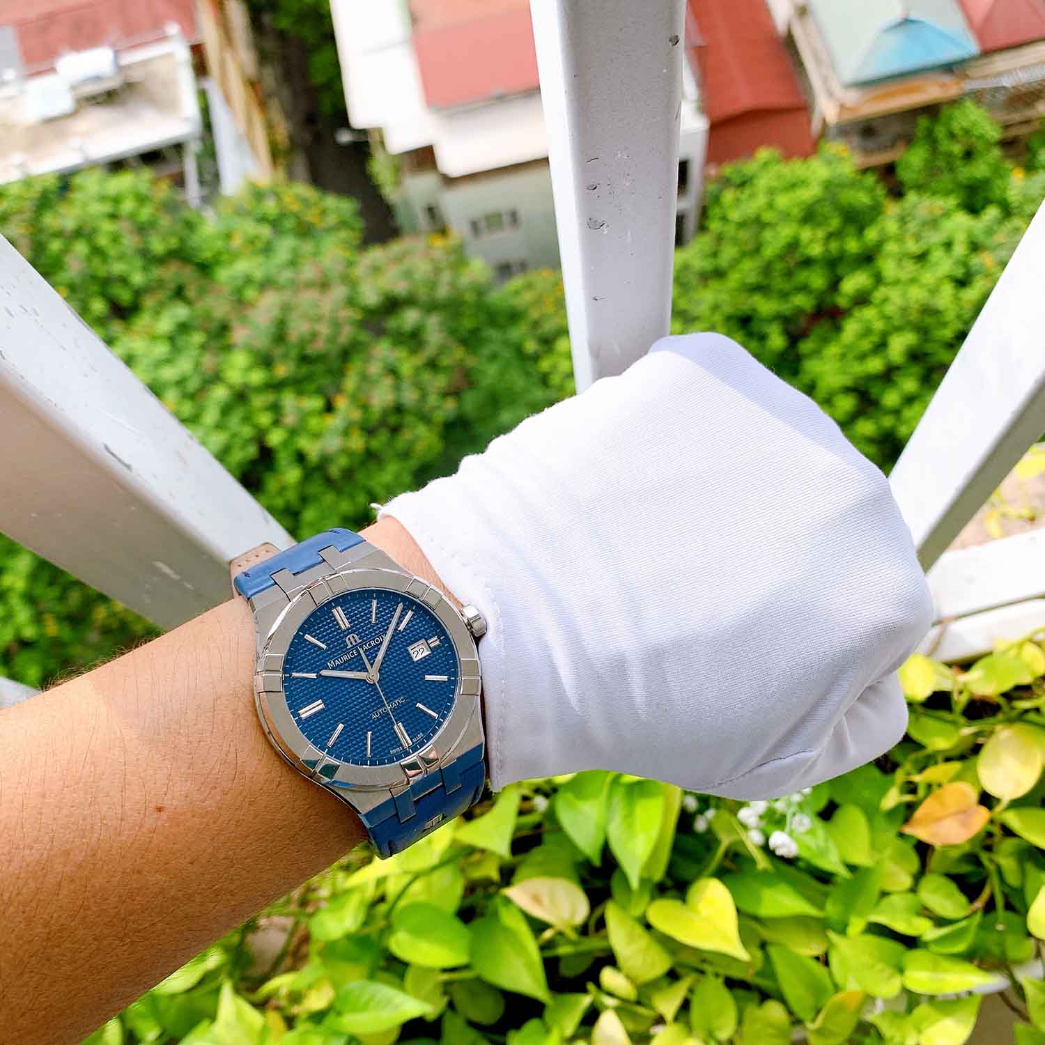 Maurice Lacroix Aikon Blue 42mm AI6008-SS001-430-1 Used