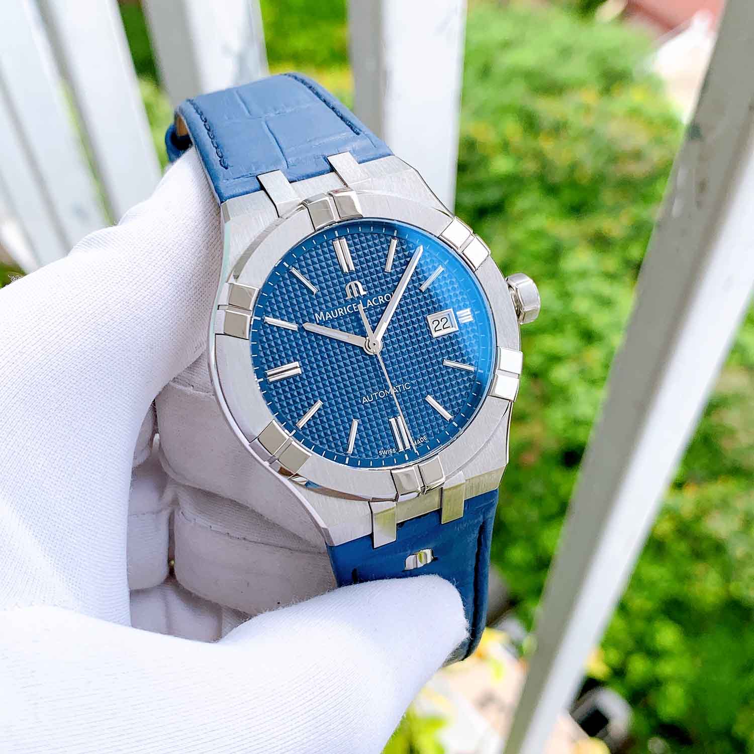 Maurice Lacroix Aikon Blue 42mm AI6008-SS001-430-1 Used