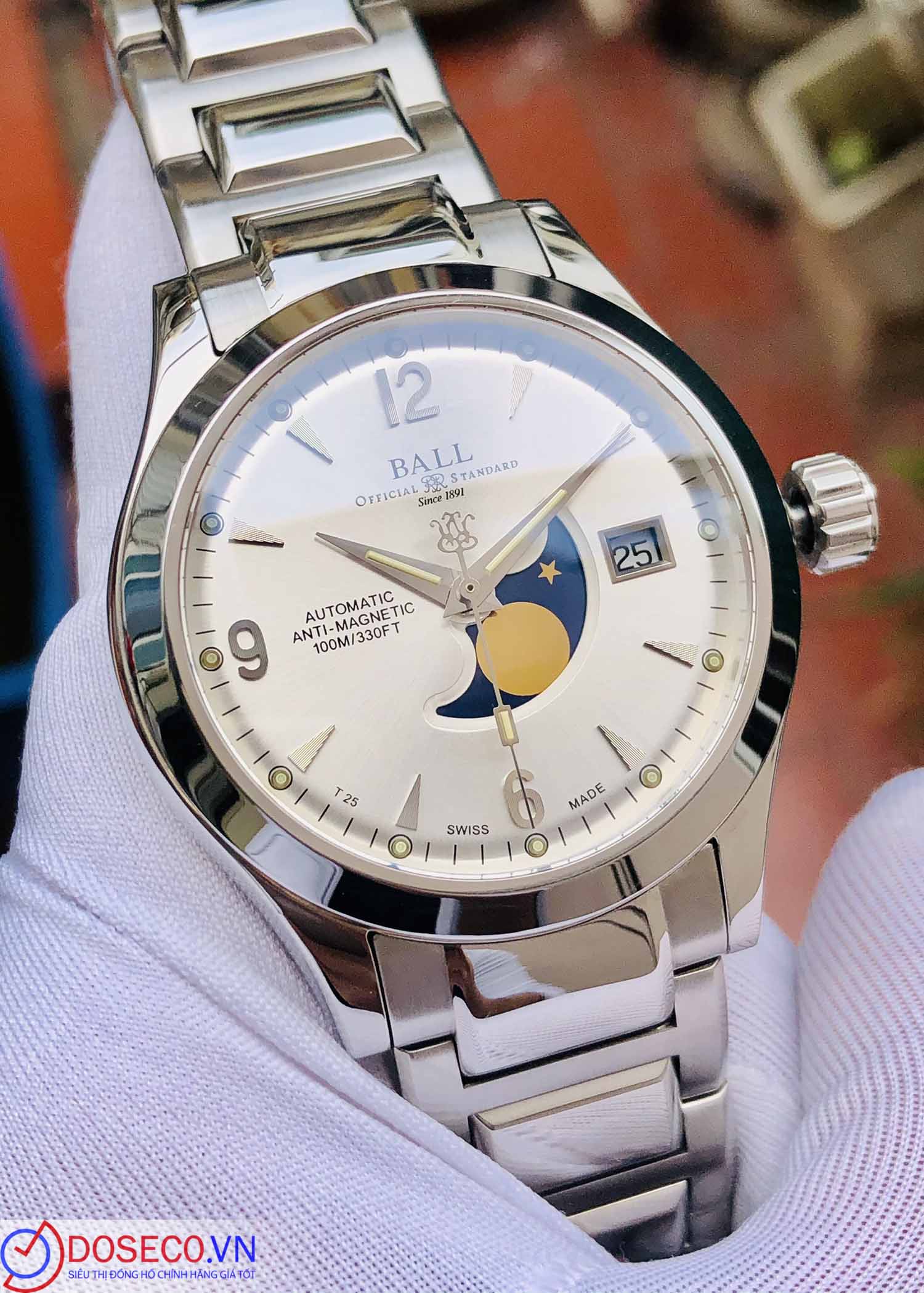 Ball Engineer II Ohio Moonphase NM2082C-LJ-SL (NM2082CLJSL) USED